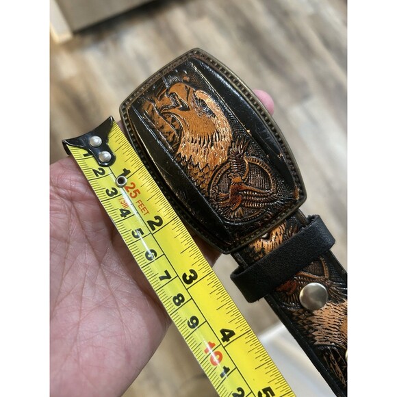 Alumaline | Accessories | Vintage Eagle Belt Tooled Leather Alumaline ...